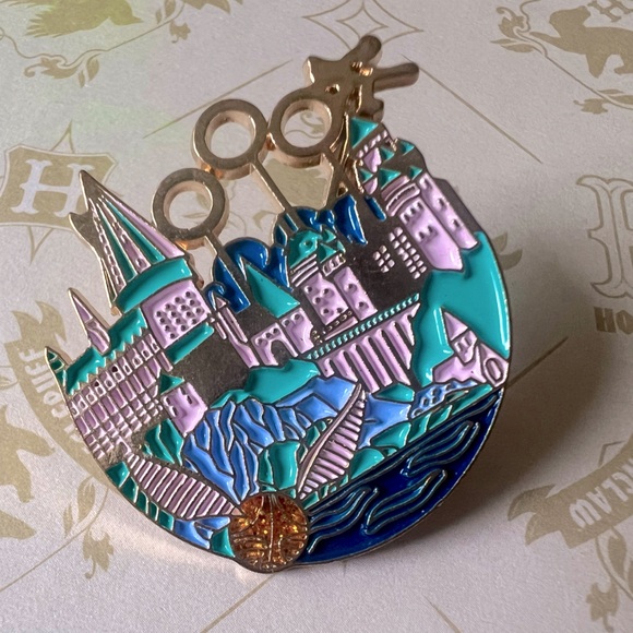 Warner Bros. | Jewelry | New Harry Potter Pastel Hogwarts Castle Pin ...